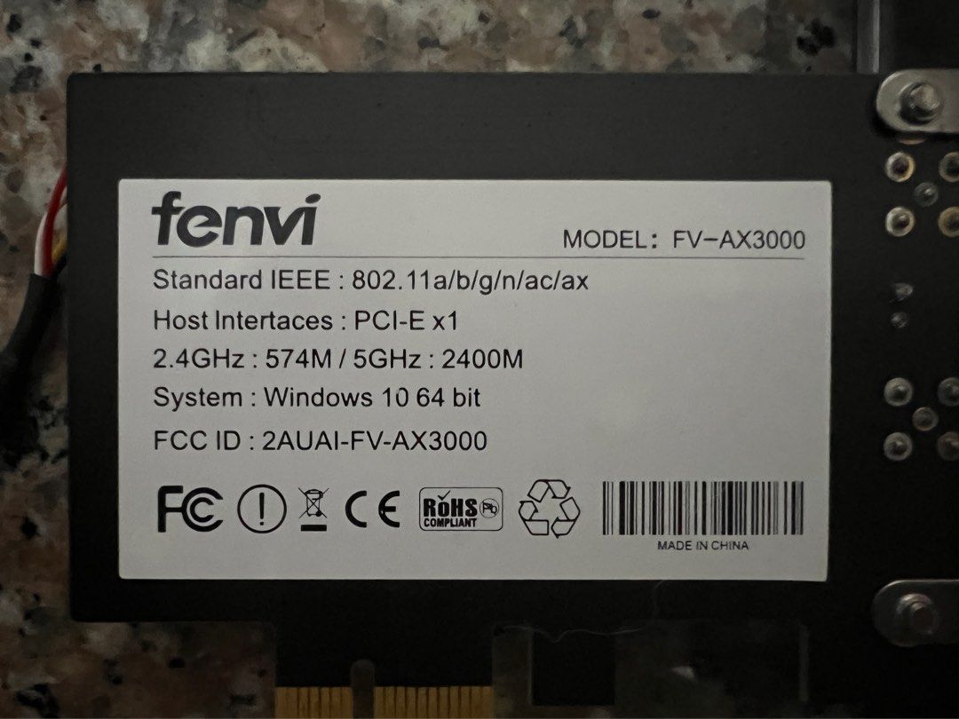 Fenvi FV-AX3000 Wifi PCI-E card, Computers & Tech, Parts & Accessories ...