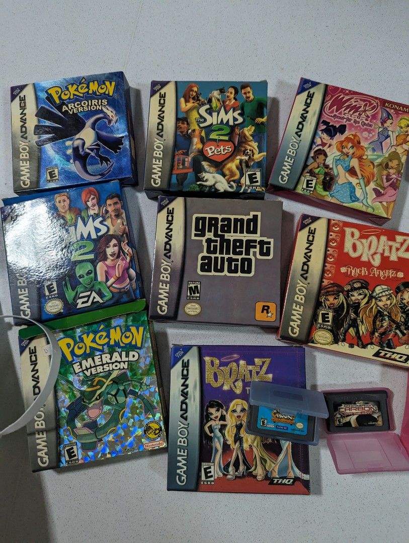 Gba SP and gameboy games 12 bundle one priced emerald sapphire pokemon ...