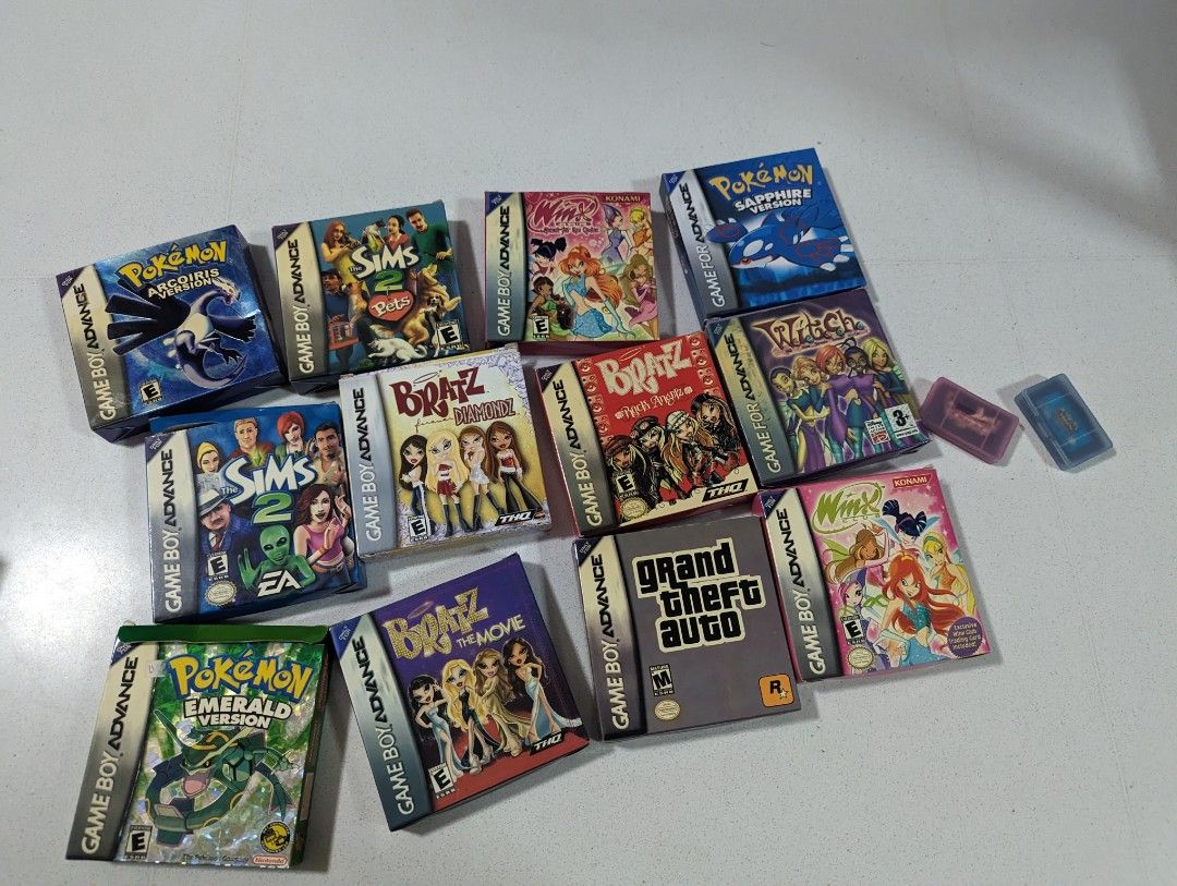 Gba SP and gameboy games 12 bundle one priced emerald sapphire pokemon ...