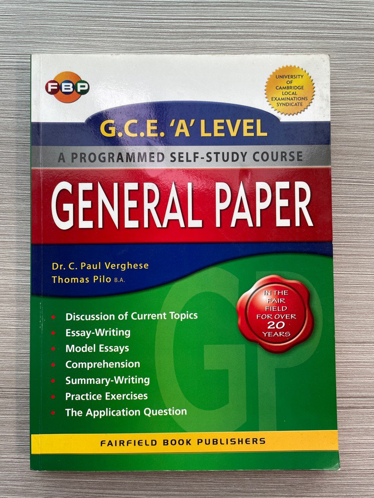 General Paper A Levels Guide Book, Hobbies & Toys, Books & Magazines ...