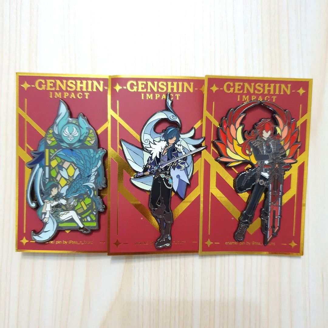 Genshin Impact Enamel Pins by teanbuns, Hobbies & Toys, Memorabilia ...