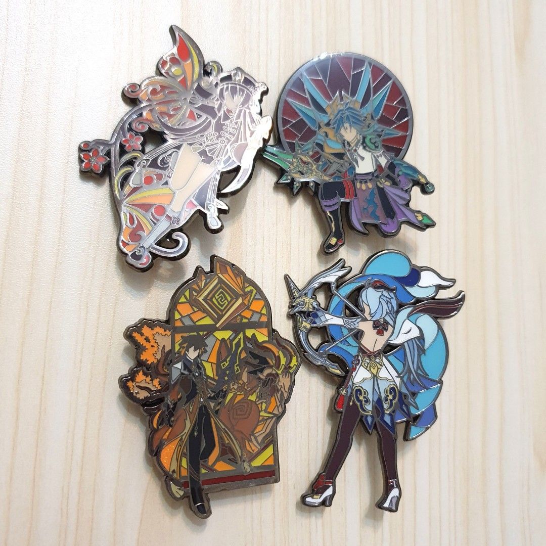 Genshin Impact Enamel Pins by teanbuns, Hobbies & Toys, Memorabilia & Collectibles, Fan ...