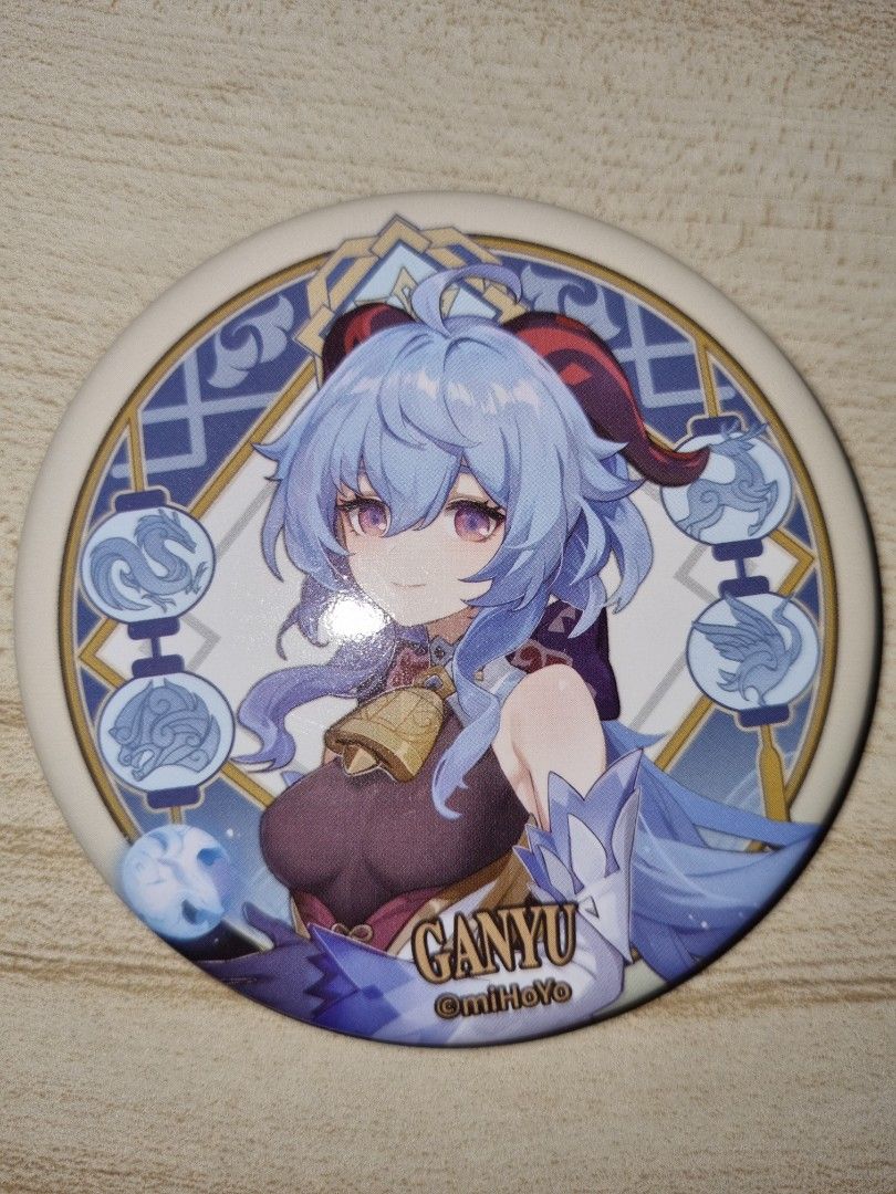 Genshin impact raiden shogun/baal, ganyu badge, Hobbies & Toys, Memorabilia & Collectibles, Fan ...