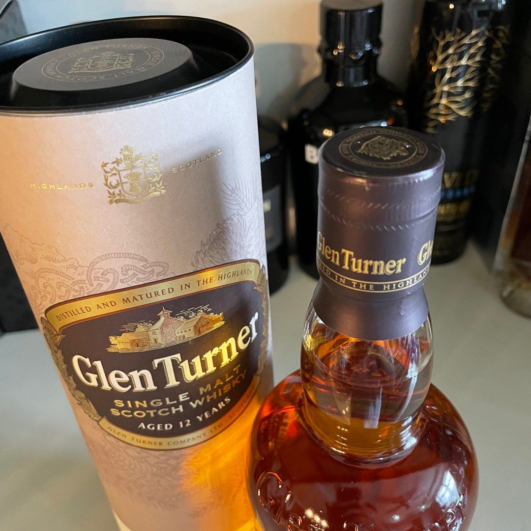 Glen Turner 12 Single Malt Whisky w box 700ml, Food & Drinks, Beverages on Carousell
