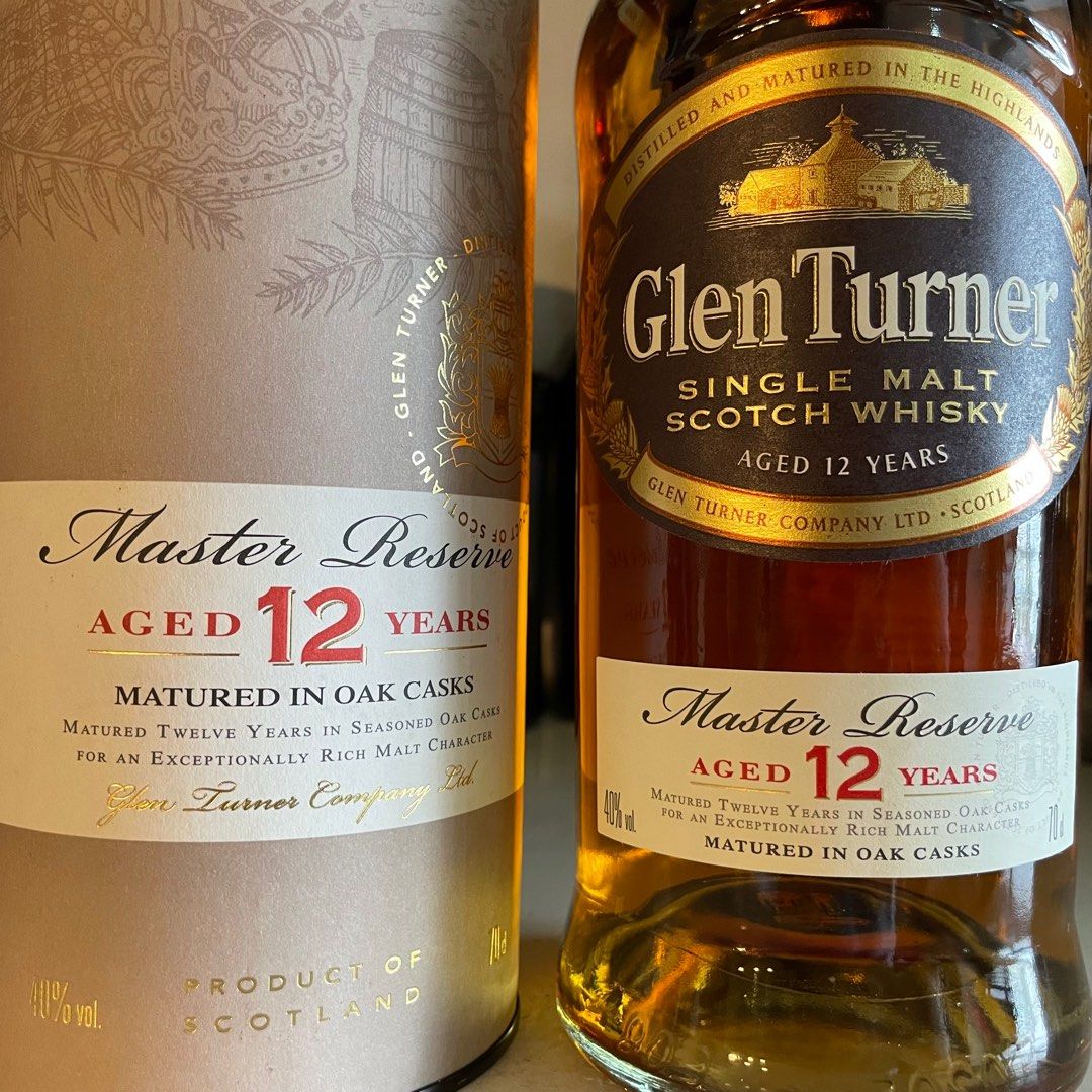 Glen Turner 12 Single Malt Whisky w box 700ml, Food & Drinks, Beverages ...
