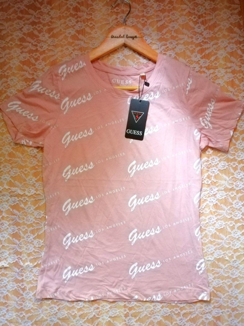 Guess Nude peach pink, Women's Fashion, Tops, Shirts on Carousell