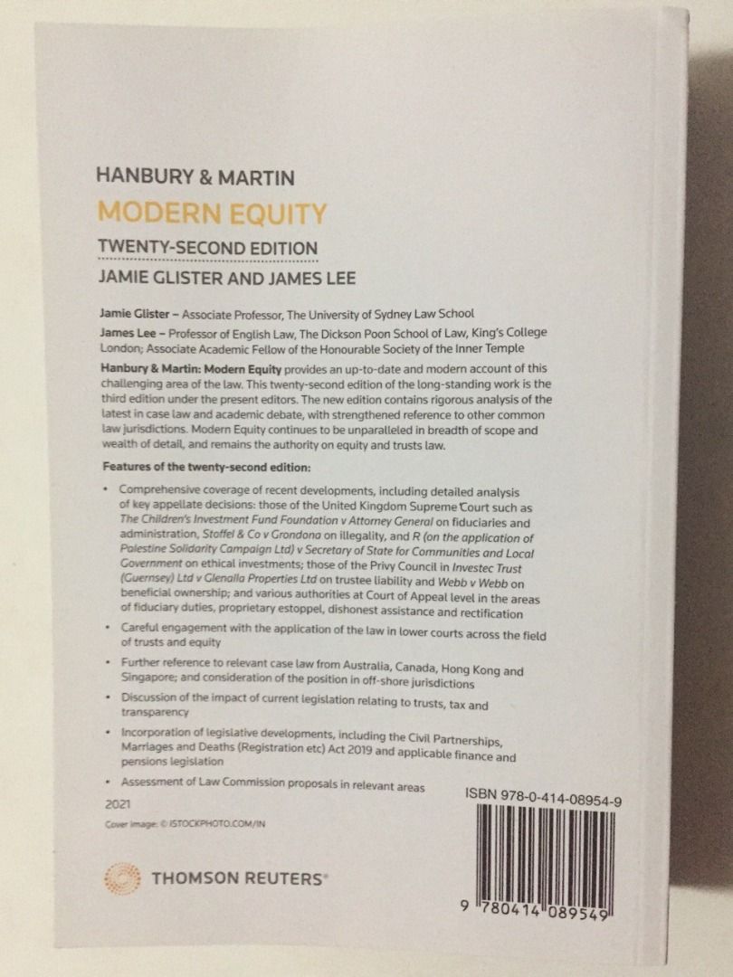 Hanbury & Martin Modern Equity Latest Edition (22nd), Hobbies & Toys ...