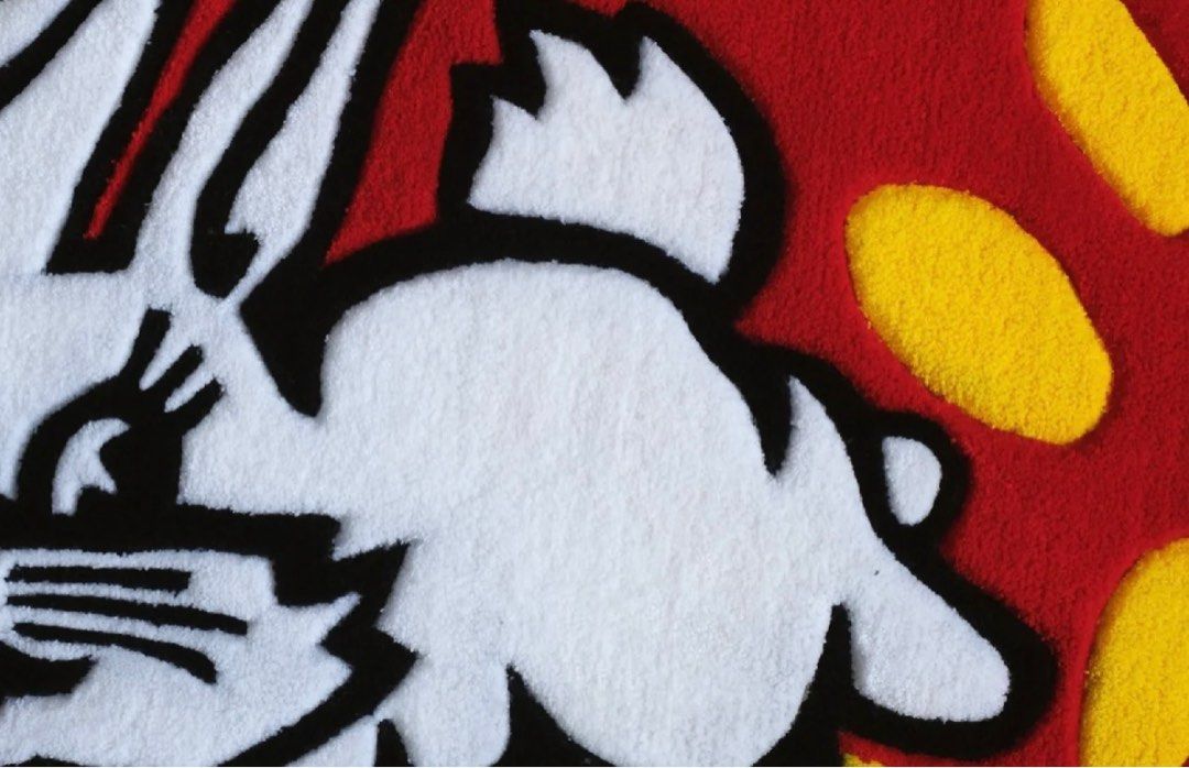 Hand tufted rug white rabbit, Hobbies & Toys, Stationery & Craft ...