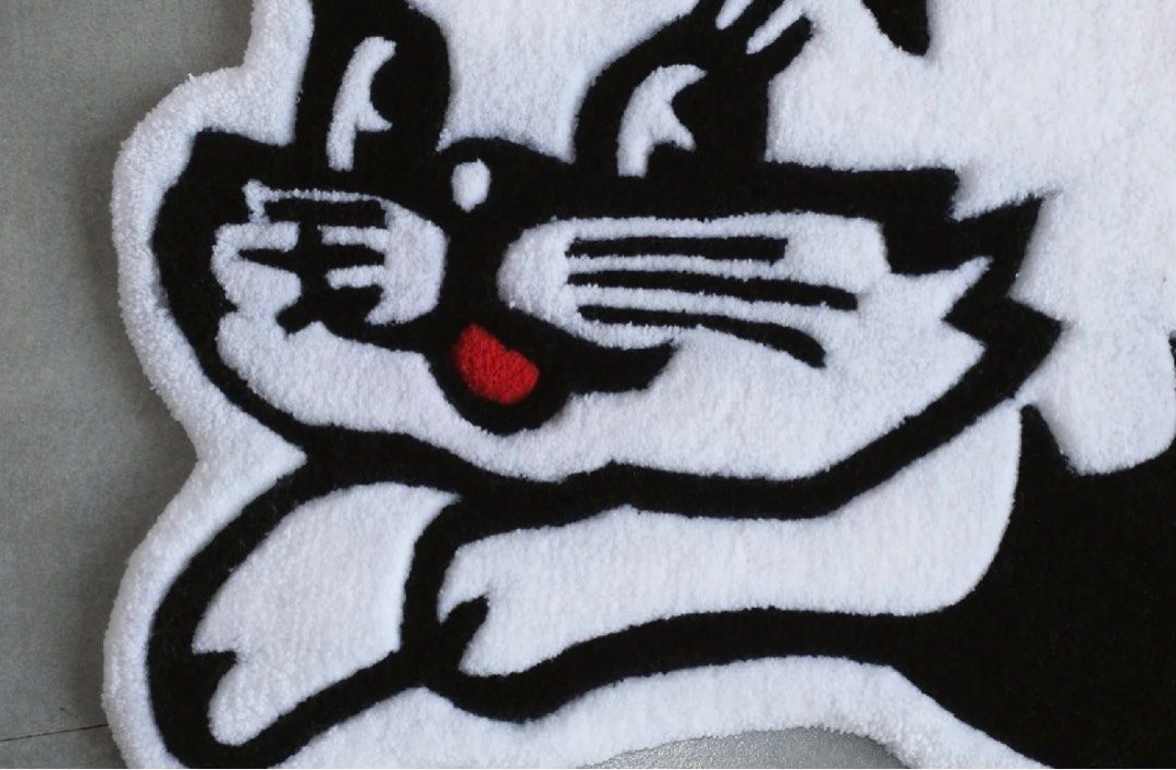 Hand tufted rug white rabbit, Hobbies & Toys, Stationery & Craft ...