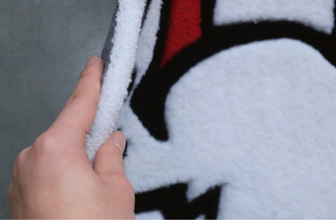 Hand tufted rug white rabbit, Hobbies & Toys, Stationery & Craft ...