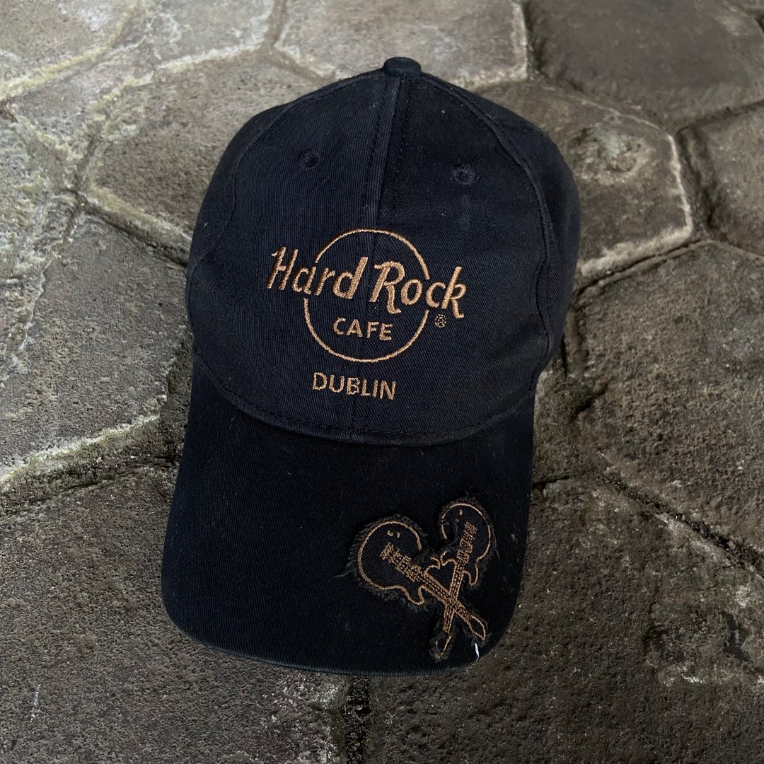 Hard Rock Dublin Cap Hat Topi Black, Fesyen Pria, Aksesoris, Topi di ...