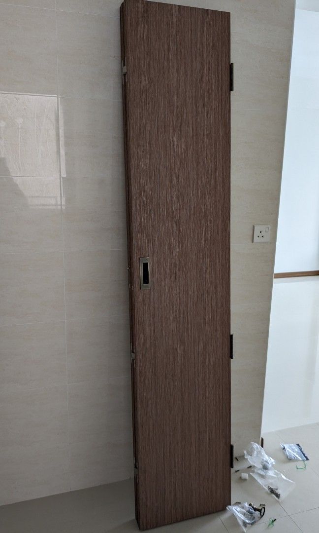 HDB BTO Toilet Bifold Door, Furniture & Home Living, Security & Locks ...