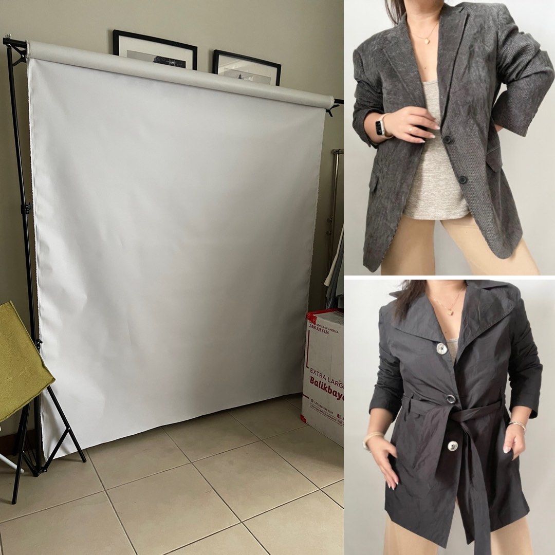 Heavy Duty Background Stand + 5x12 ft white backdrop, Photography ...