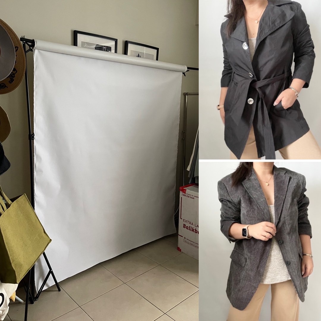 Heavy Duty Background Stand + 5x12 ft white backdrop, Photography ...