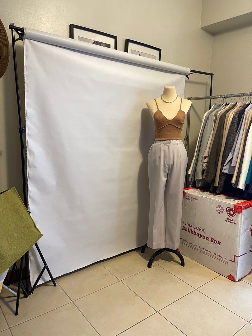 Heavy Duty Background Stand + 5x12 ft white backdrop, Photography ...