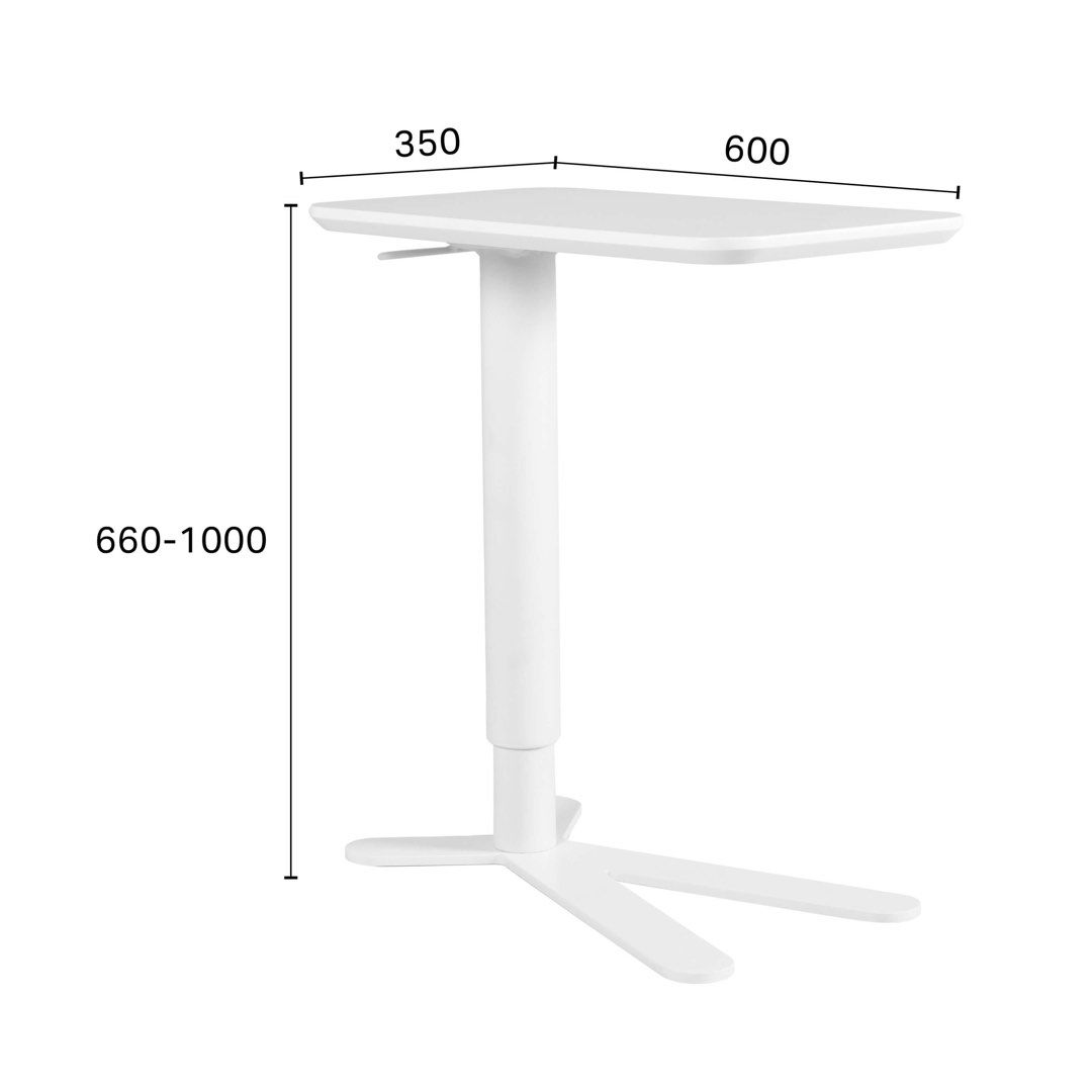 Height adjustable table white, Furniture & Home Living, Furniture ...