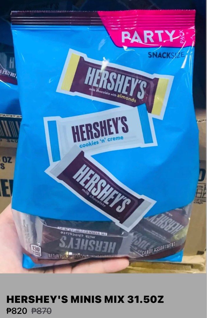 HERSHEY'S MINIS MIX 31.50Z, Food & Drinks, Other Food & Drinks on Carousell