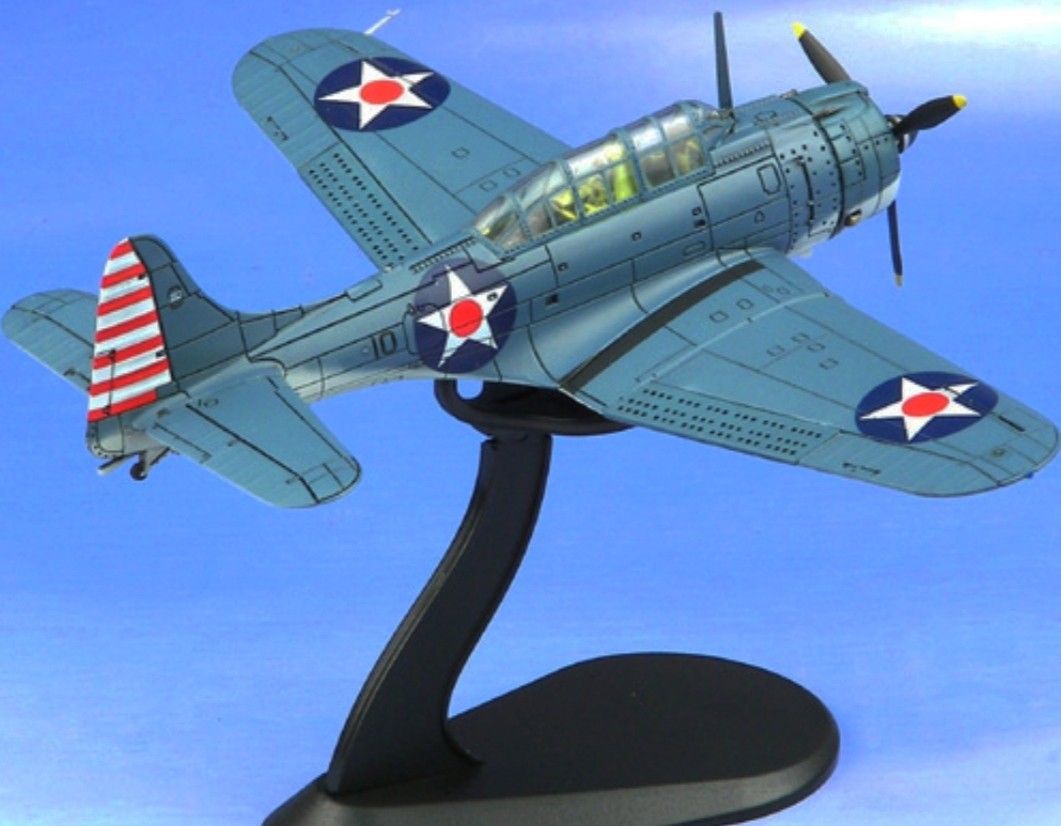 HOBBY MASTER 1/72 SBD-3 DAUNTLESS USN VS-5, USS YORKTOWN, BATTLE OF CORAL SEA, MAY 1942 ...