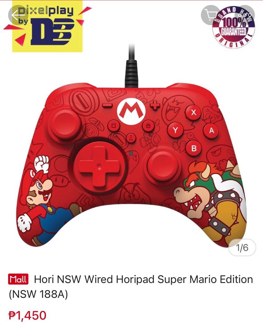 Hori Wired Horipad Super Mario Edition Original for Nintendo Switch ...