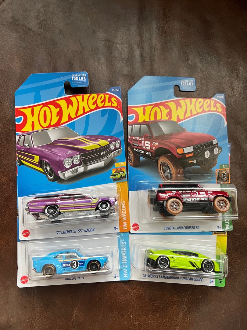 Hot Wheels Kroger Exclusive, Mazda RX-3, Toyota Land Cruiser, Chevelle ...