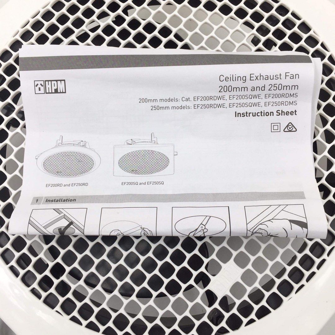 Hpm 250mm White Round Ceiling Exhaust Fan Review | Shelly Lighting