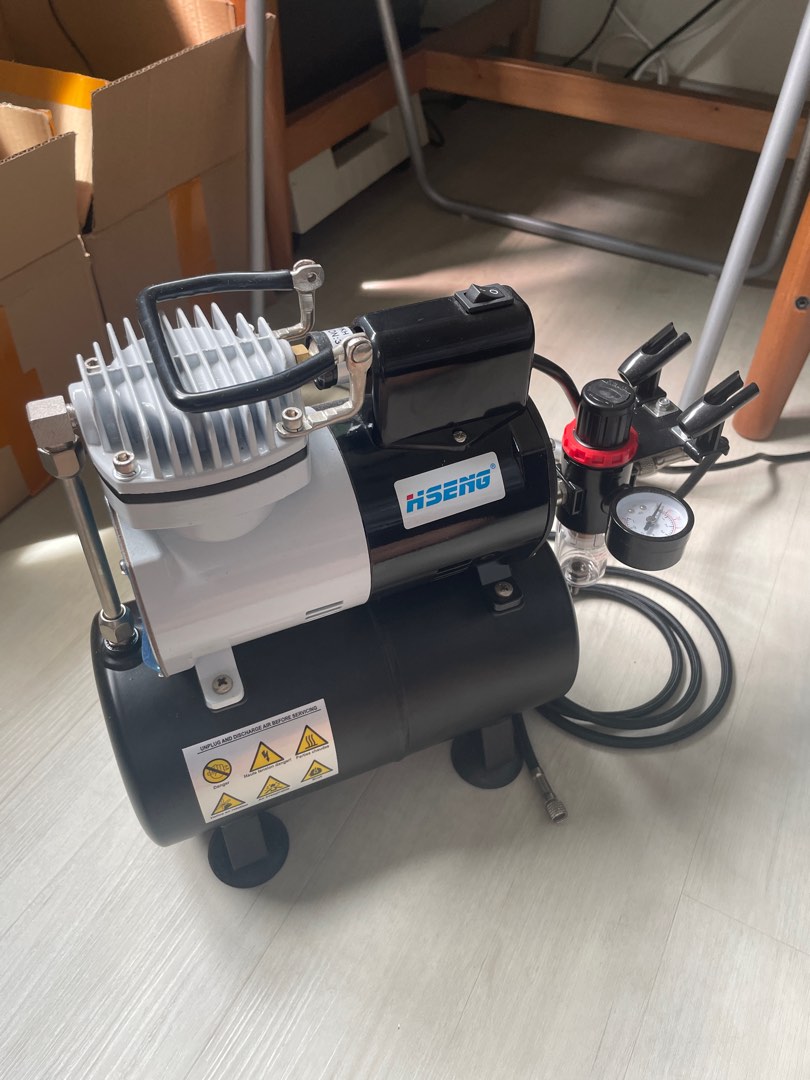 HSENG AF-186 Airbrush Compressor, Hobbies & Toys, Stationery & Craft ...