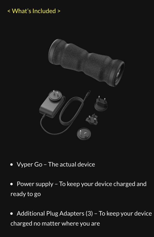Hyperice Vyper Go Portable Vibrating Roller, Health & Nutrition ...