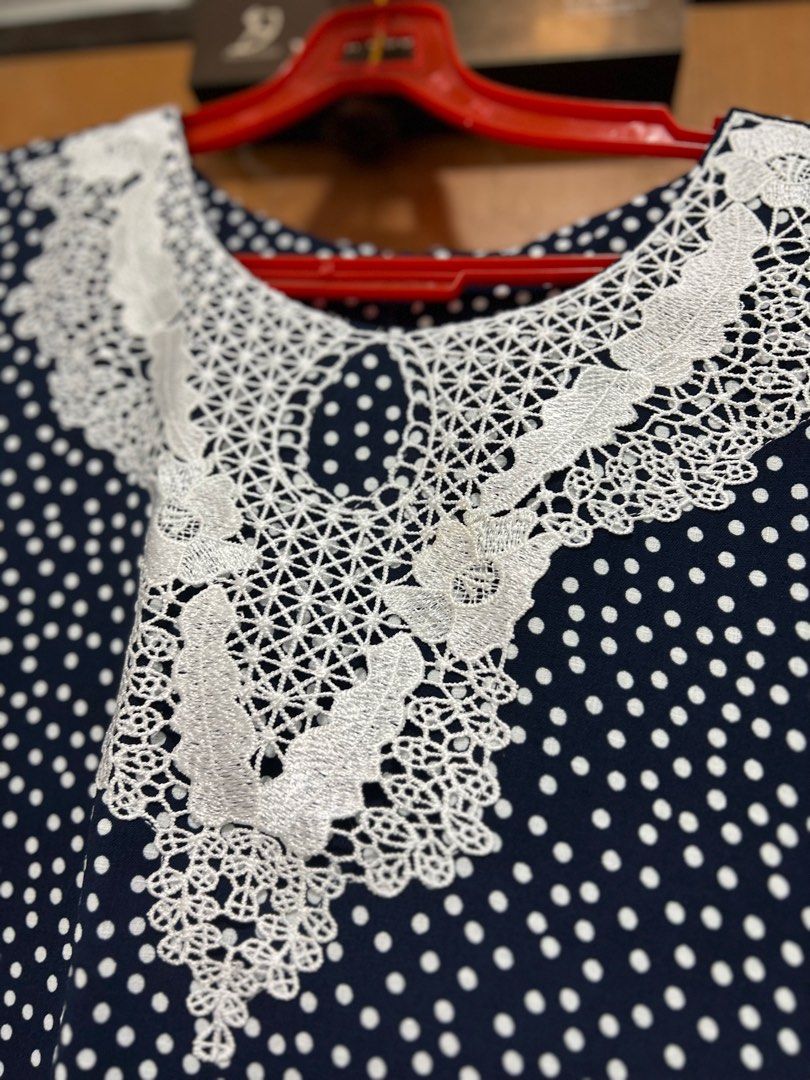 Icahfa Embroidered Iman kaftan (navy blue), Women's Fashion, Muslimah ...