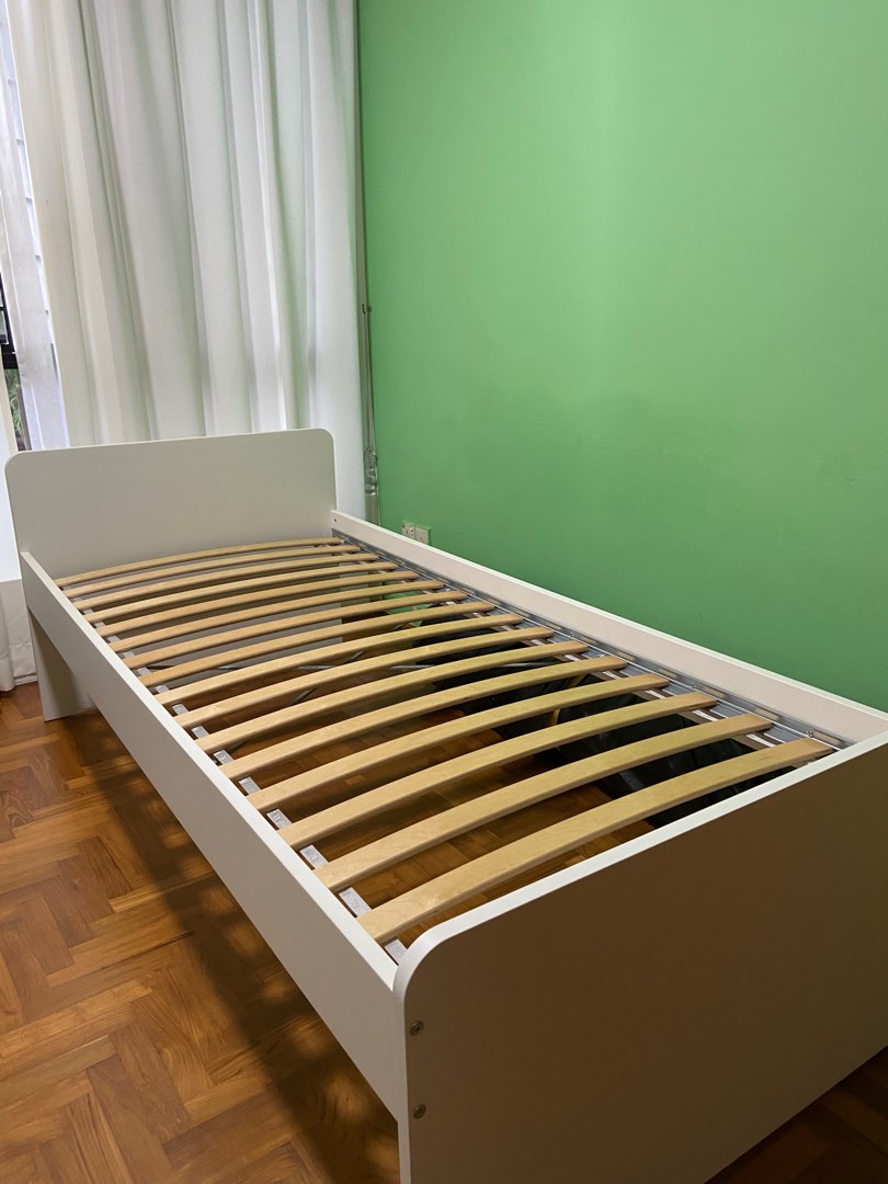 IKEA single bed frame and IKEA mattress, Furniture & Home Living ...