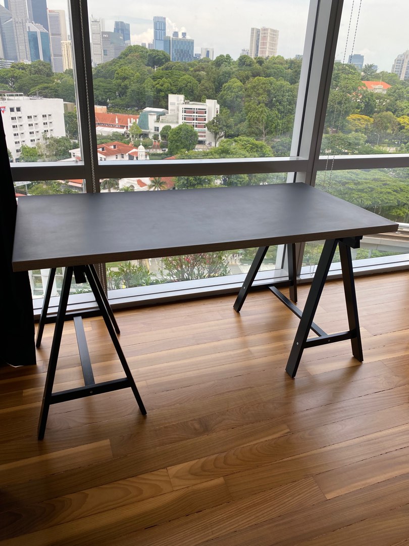 IKEA trestle table / desk, Furniture & Home Living, Furniture, Tables ...