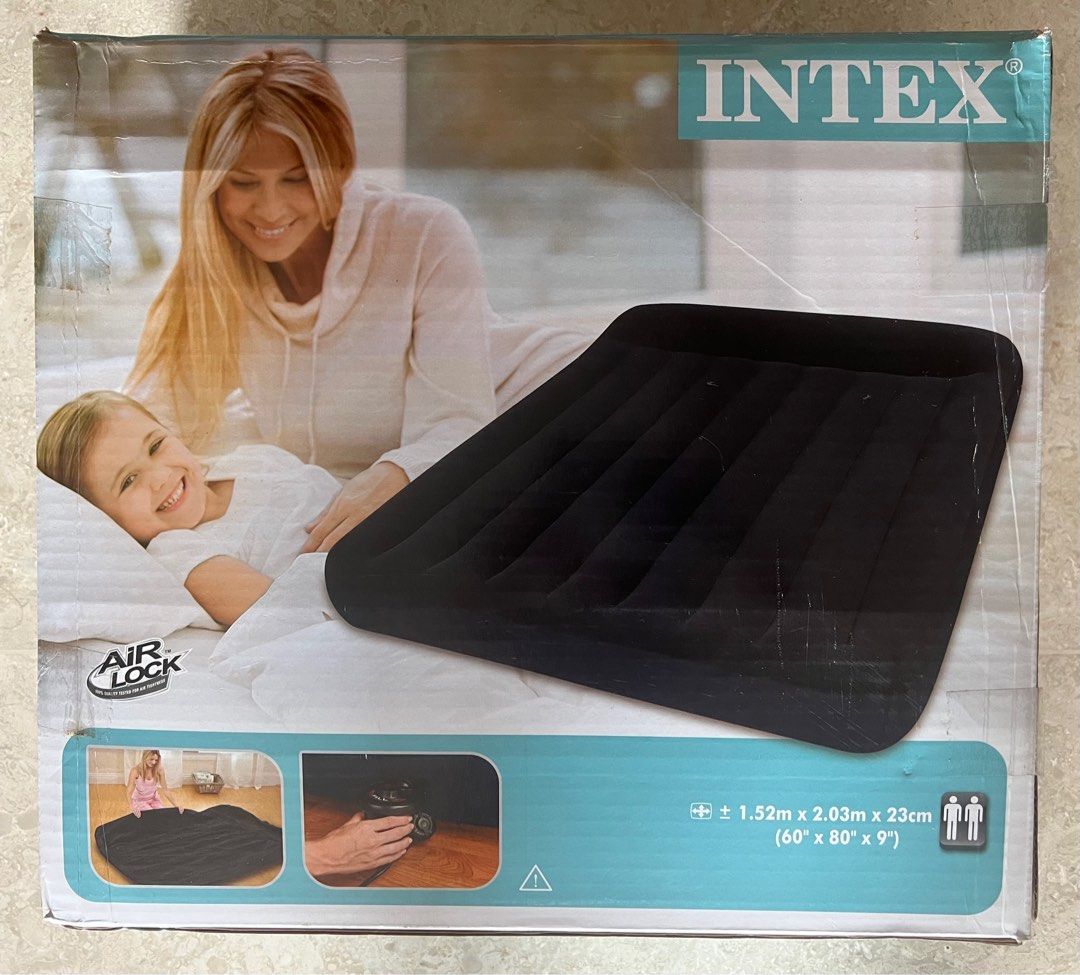Intex Inflatable Air Bed Super Queen Size 1.52m x 2.03m x 23cm, Furniture & Home Living ...