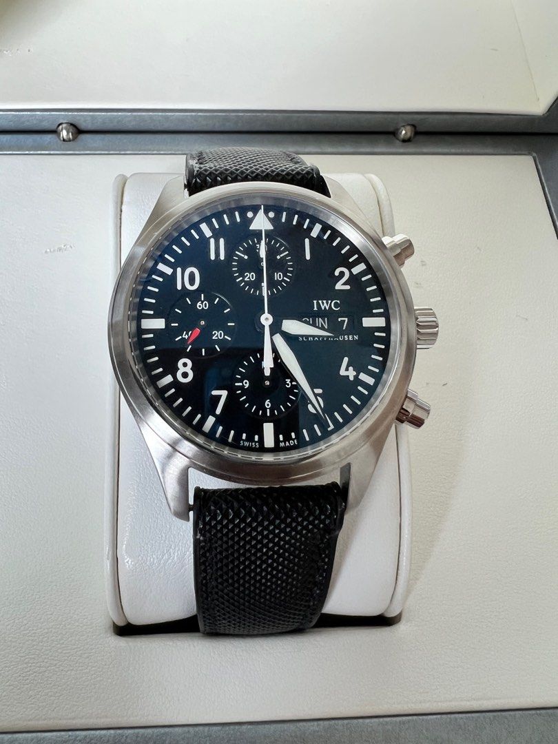 IWC Classic Pilot Automatic Chronograph IW371701, Luxury, Watches on ...