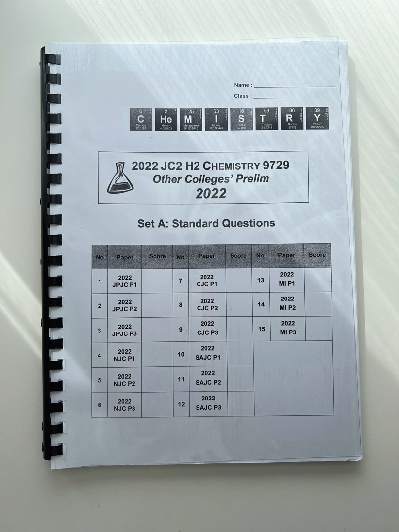 JC colleges prelim practice papers, Hobbies & Toys, Books & Magazines ...