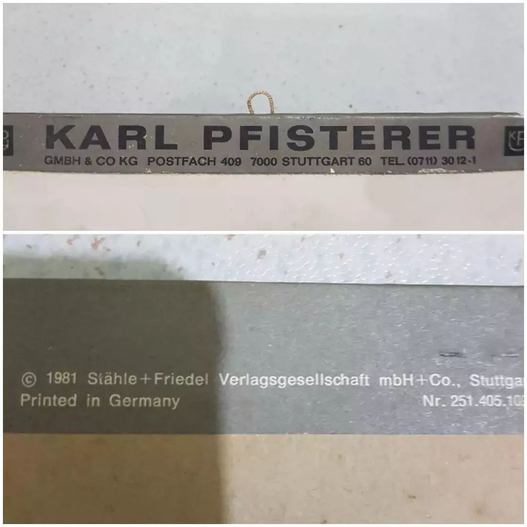 Kalender asli cetakan 1981 Jerman bulan Maret 1981 gambar bunga ...