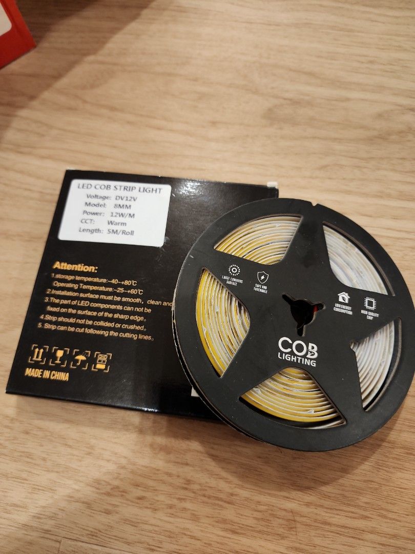 LED COB Strip Light Cabinet Carpentry TML 5050 Warm White, Furniture ...