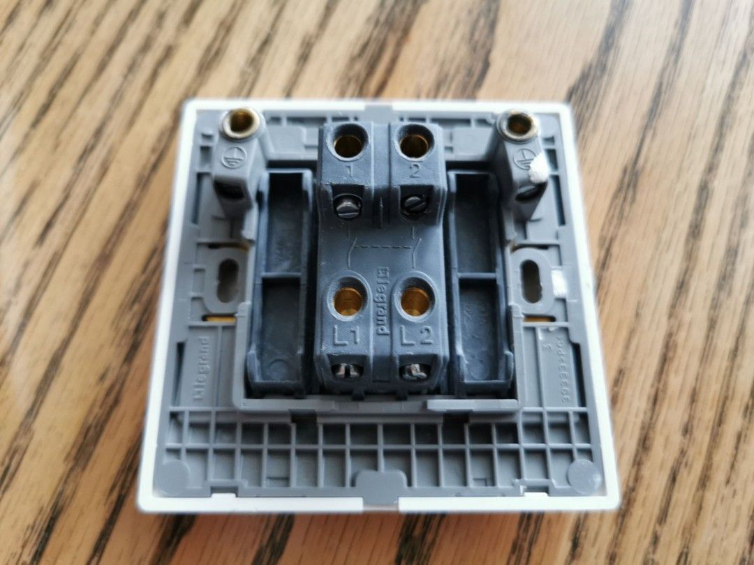 Legrand 1 gang switch one for light, one for heater, Furniture & Home ...