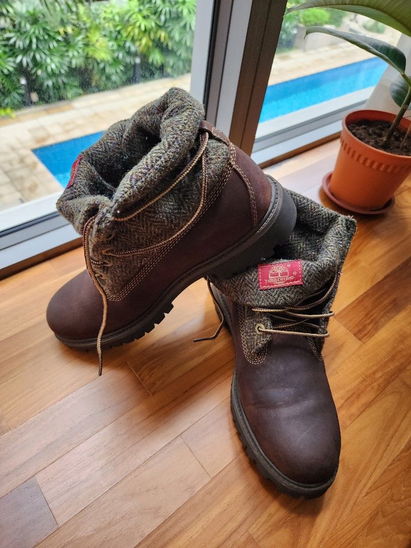 [Limited] Timberland X Harris Tweed Boots, Men's Fashion, Footwear ...