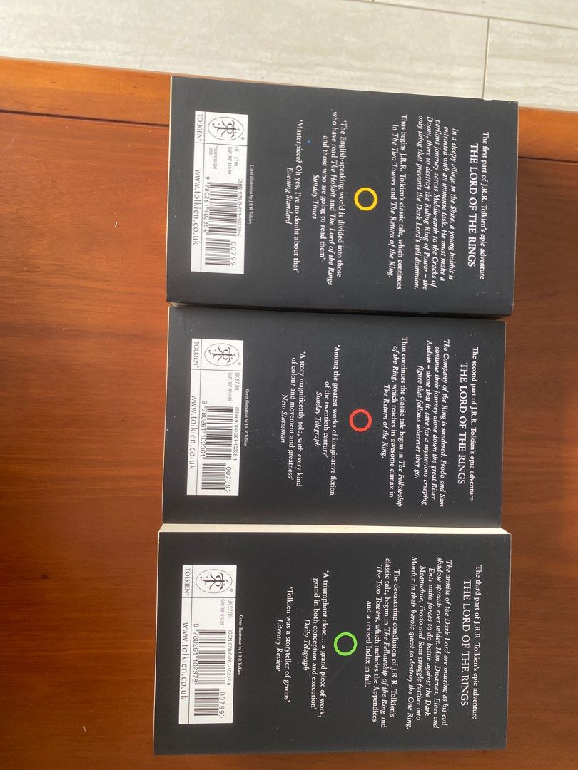 Lord of the ring books, Hobbies & Toys, Books & Magazines, Fiction ...