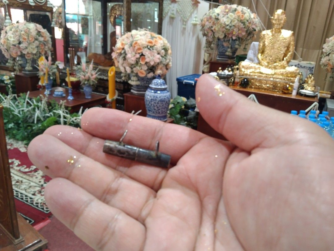 LP Phrom Wat Chong Kae Copper Takrut, Hobbies & Toys, Memorabilia & Collectibles, Religious ...