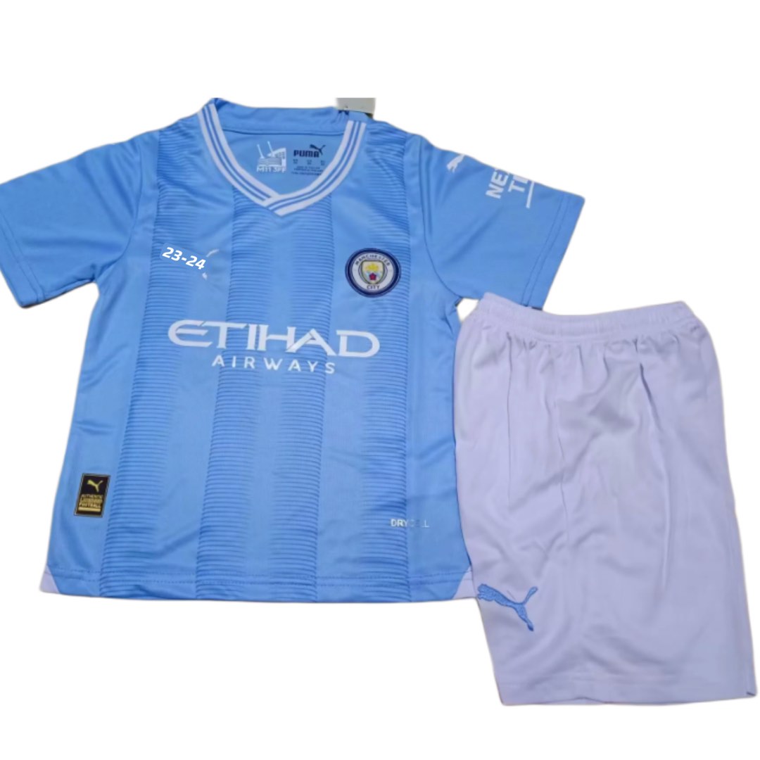 Manchester City Home Jersey 23-24 kid Football Jersey, Babies & Kids ...
