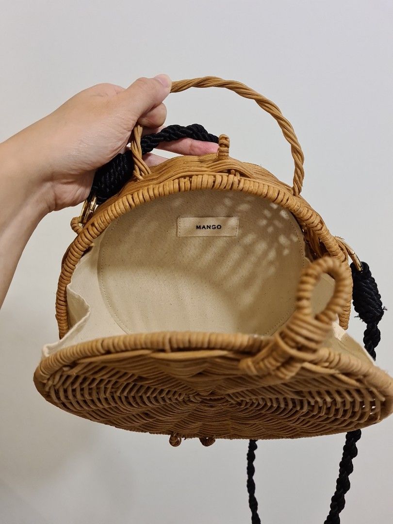 Mango Original Rattan Sling Bag, Women's Fashion, Bags & Wallets ...