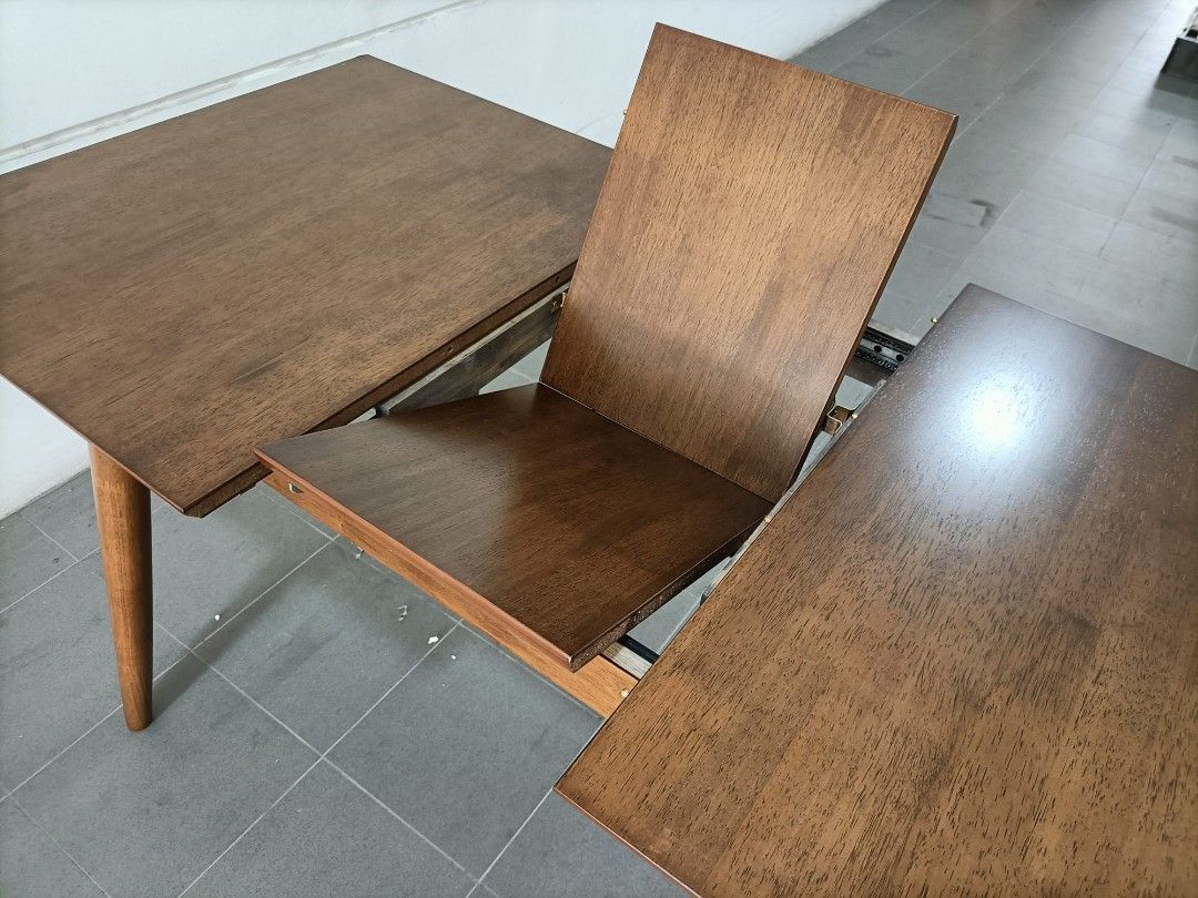 MARION Extendable Dining Table in WALNUT, Furniture & Home Living ...