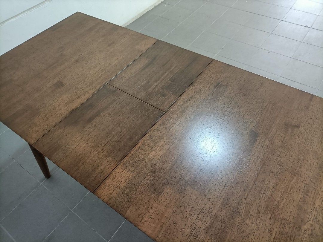 MARION Extendable Dining Table in WALNUT, Furniture & Home Living ...