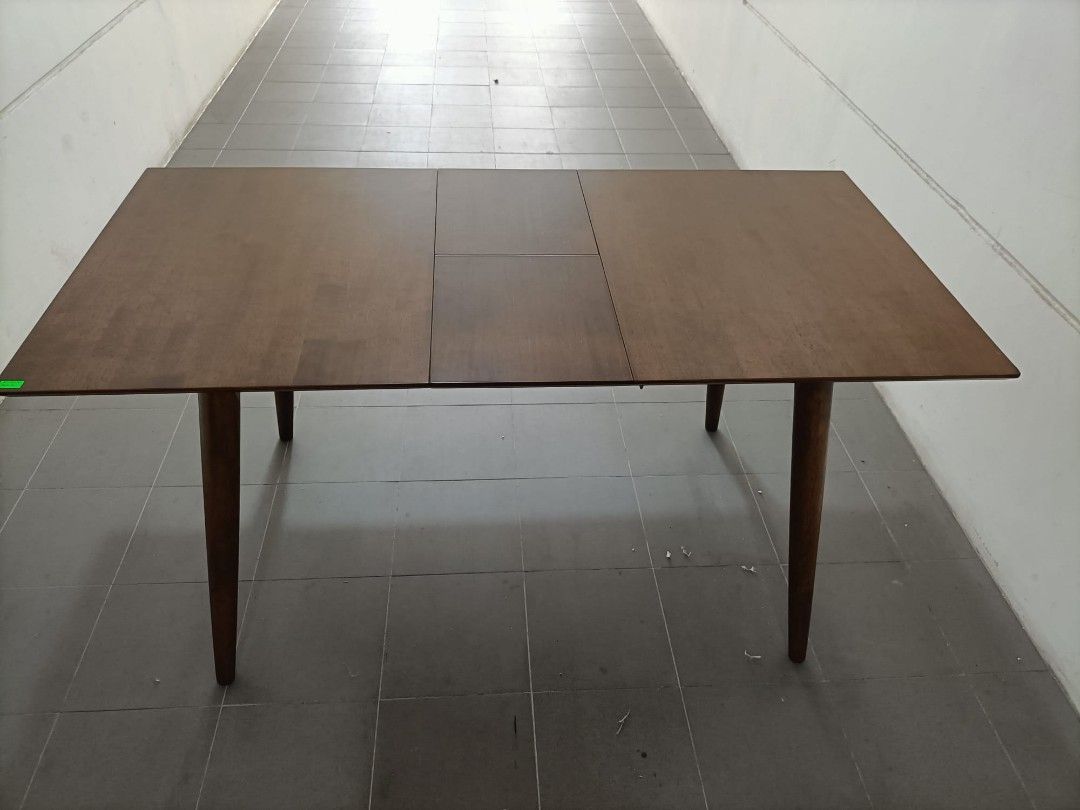 MARION Extendable Dining Table in WALNUT, Furniture & Home Living ...