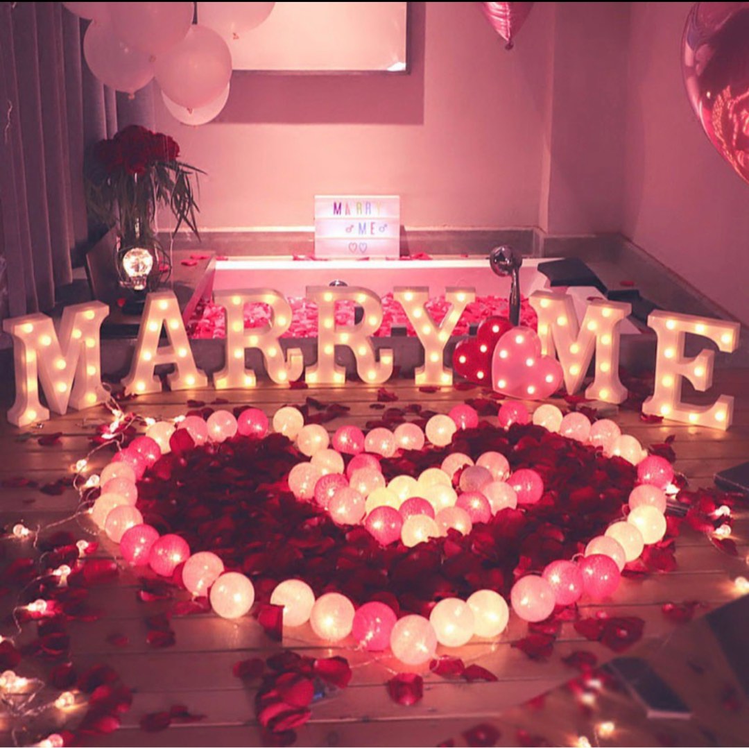 Marry Me lights, Hobbies & Toys, Stationery & Craft, Occasions & Party ...