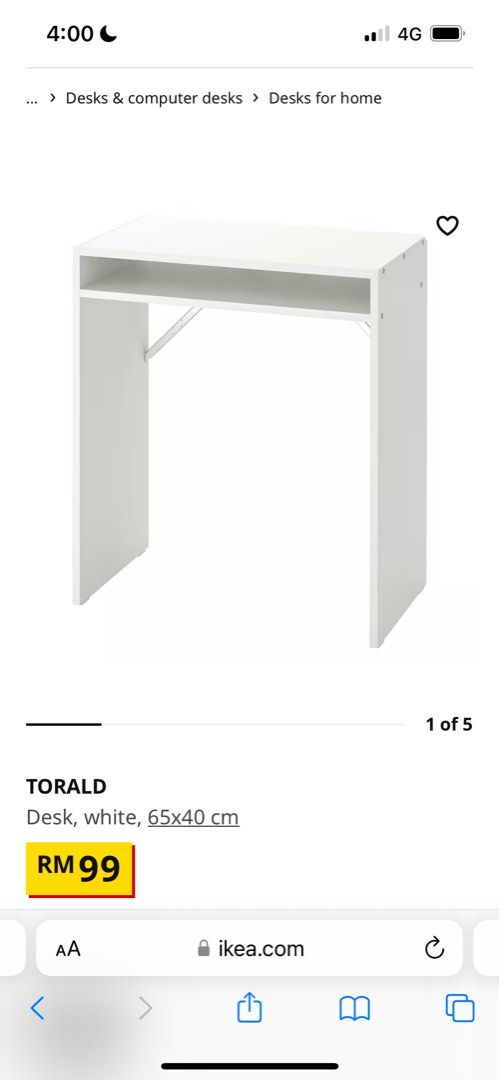 Meja Ikea, Furniture & Home Living, Furniture, Tables & Sets on Carousell