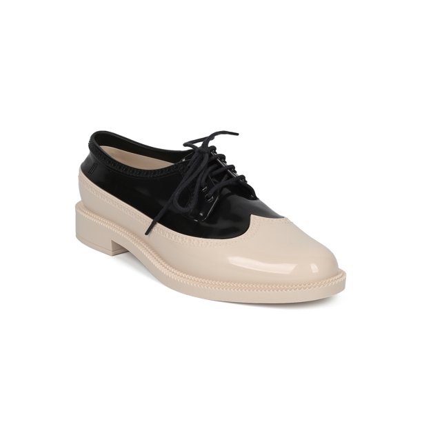 Melissa Classic Brogue PVC Lace Up Spectator Loafer, Women's Fashion ...