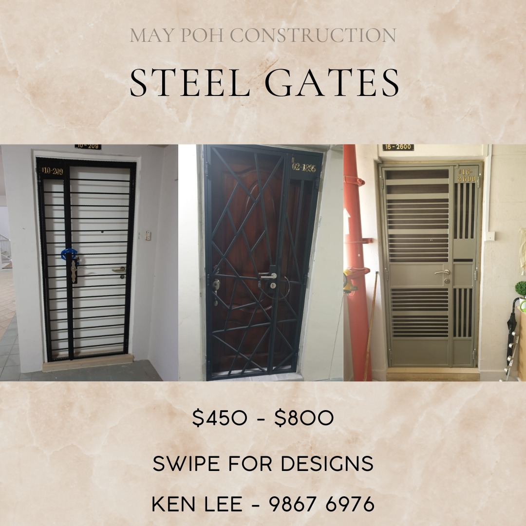 HDB/bto mild steel gate 3x7, Furniture & Home Living, Furniture, Other ...