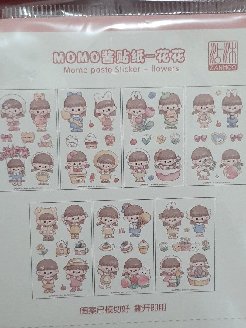 Momo paste sticker by zanmoo, Buku & Alat Tulis, Alat Tulis di Carousell