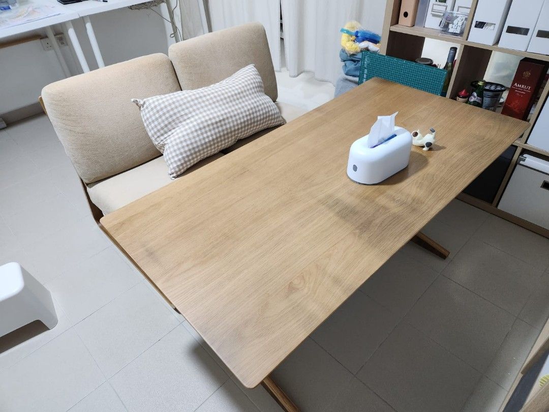 Muji table and 2 sofa seat set, Furniture & Home Living, Furniture ...